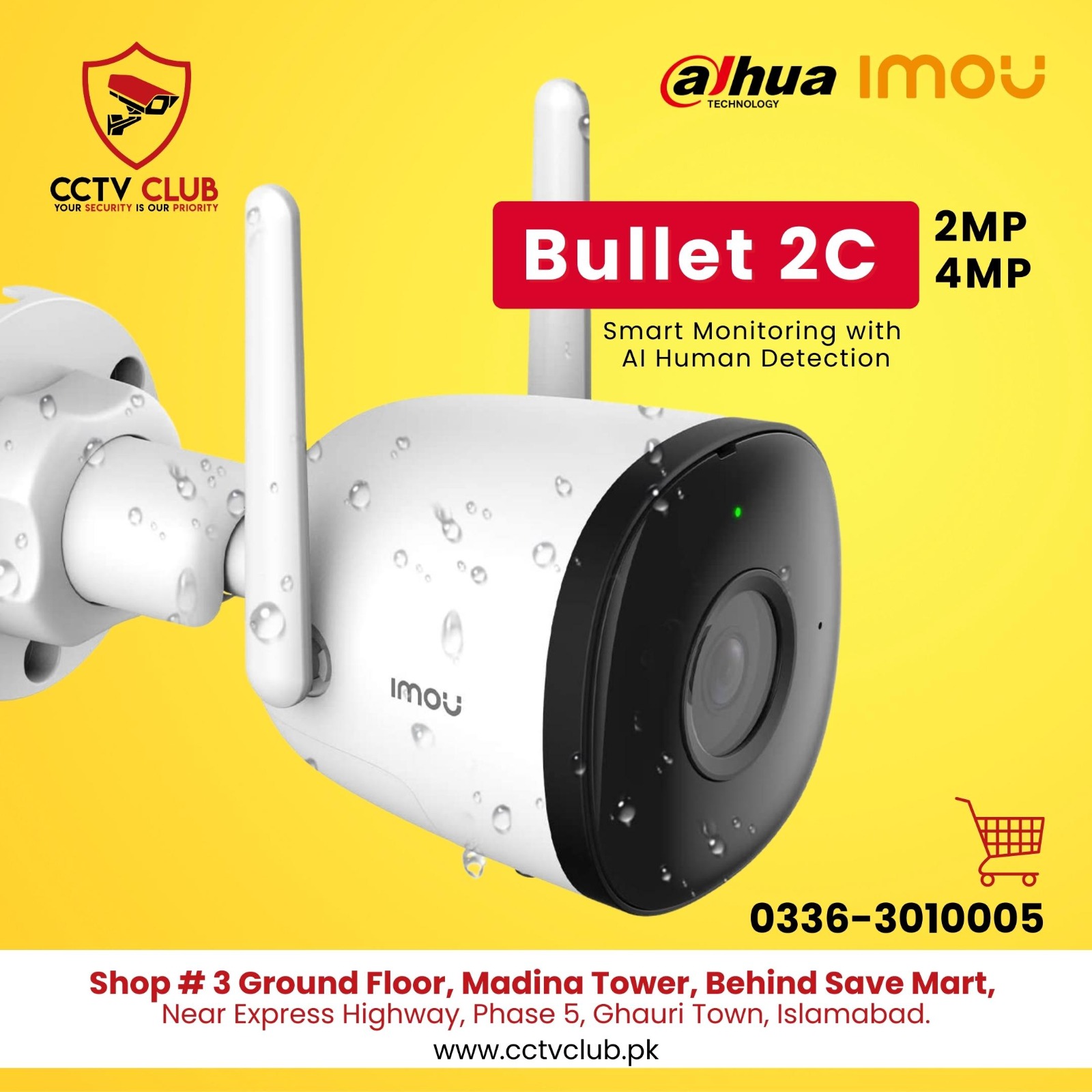 IMOU BULLET 2C WIRELESS OUTDOOR F22P - CCTV Installation